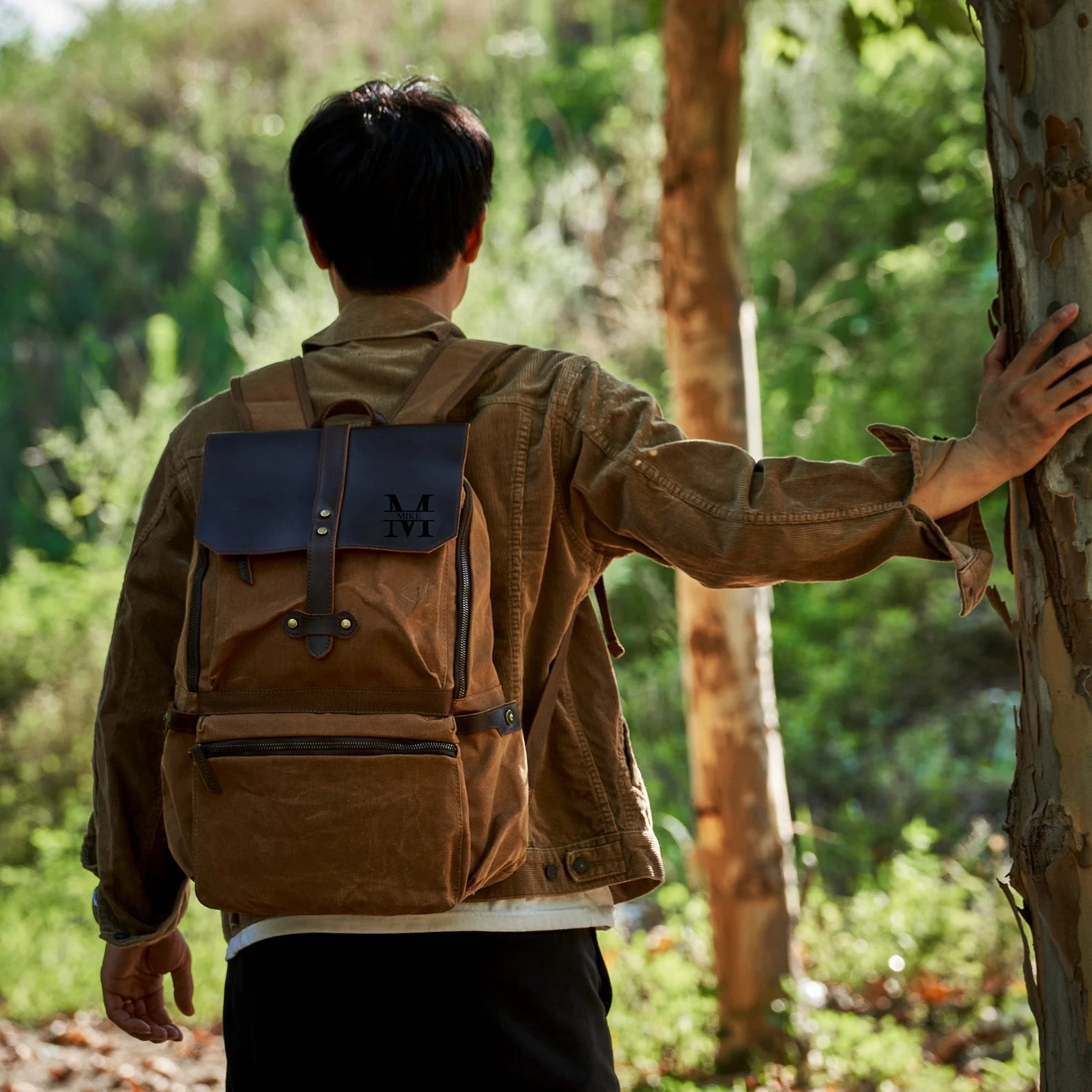 canvas backpack for men