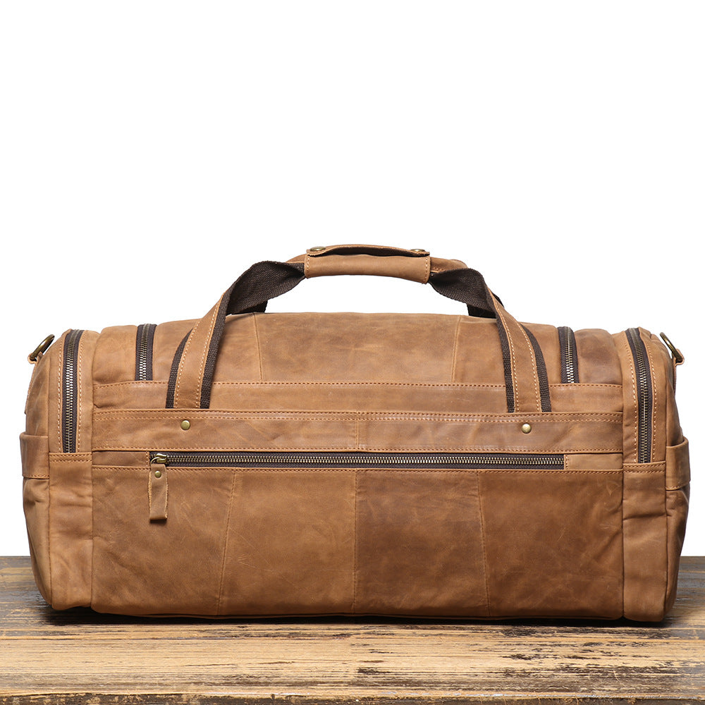 Personalized Leather Weekender Bag, Retro Style Duffel Bag, Custom Gif ...