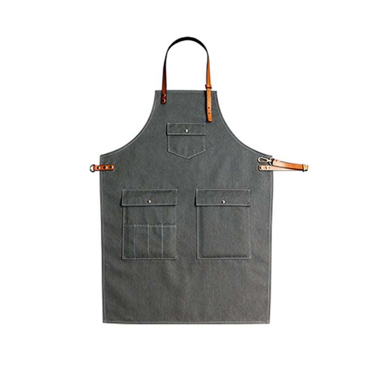 Denim And Leather Apron Custom Logo Server Aprons Personalized Work Ap ...