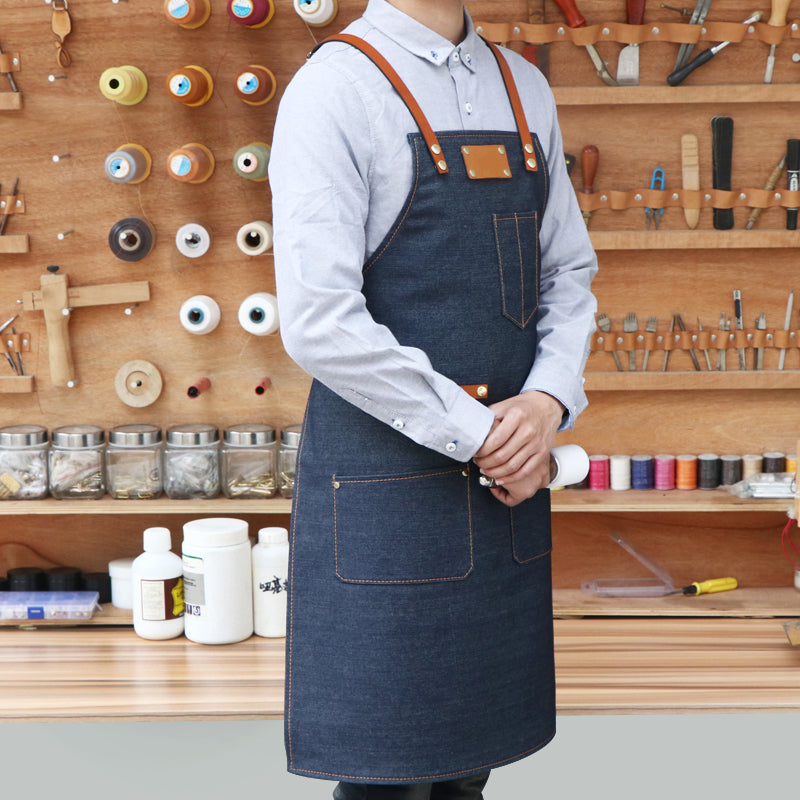 Personalized Denim Apron Work Apron Studio Apron Painter Apron Server ...