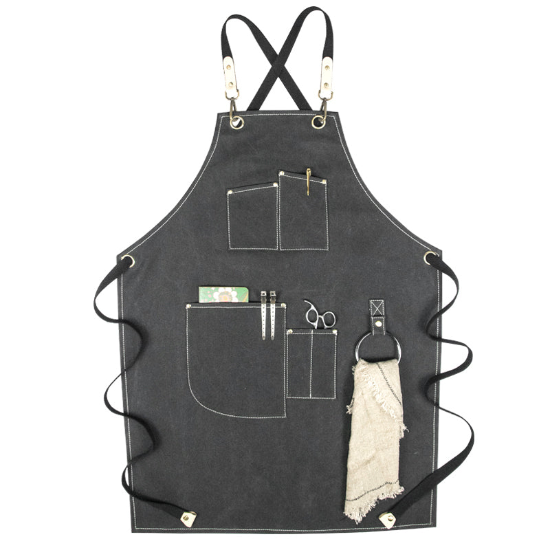 Waterproof Canvas Work Apron Personalized Studio Apron Cafe Apron Shop ...